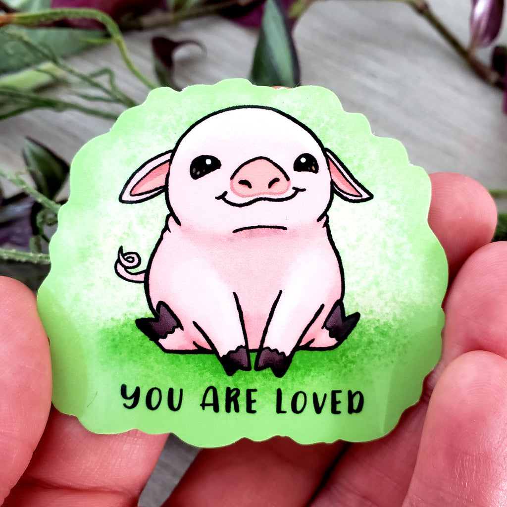 Positive Affirmation Pig Vinyl Sticker – Garden of Dragons